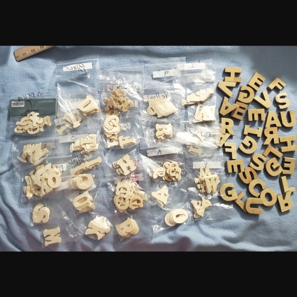 unbranded | Office | Assorted Wooden Alphabet Letters Crafting Scrap ...